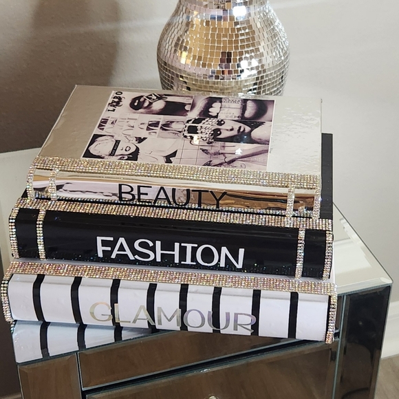 Accents | Glam Book Stack Set Of 3 Coffee Table Decor Classy Bougie ...